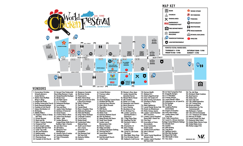 World Chicken Festival - London, Kentucky | Map